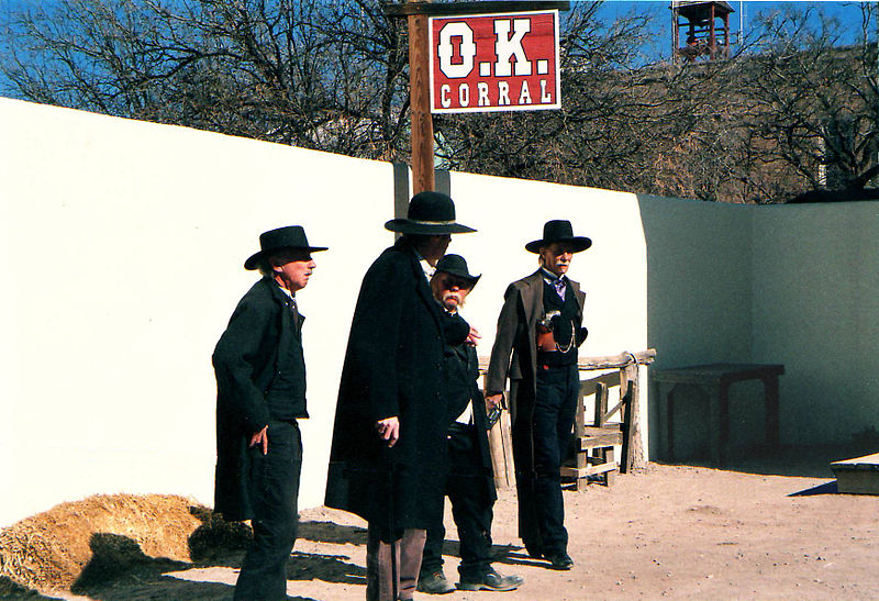 Re-enactor shot at a 'shoot out' at the OK Corral!