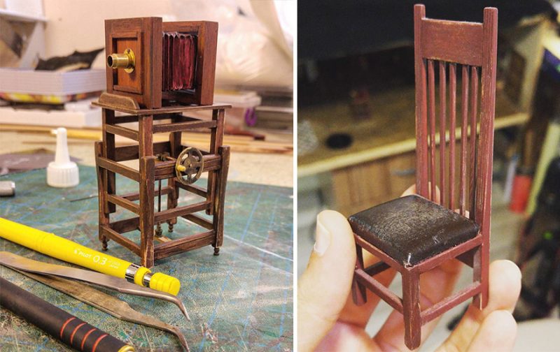 Artist created a tiny world of 1900s photography studio and you can say ...