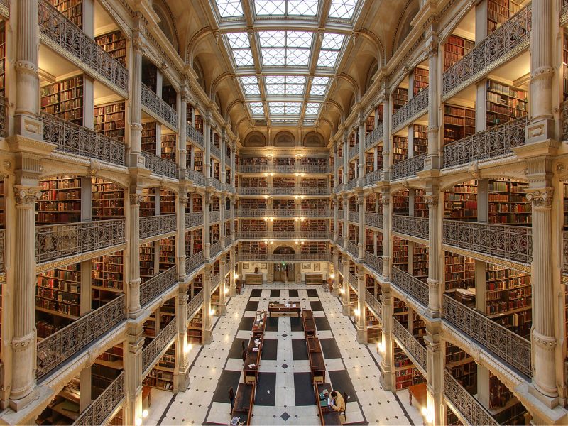 Peabody Library is one of the most gorgeous libraries in Maryland with ...