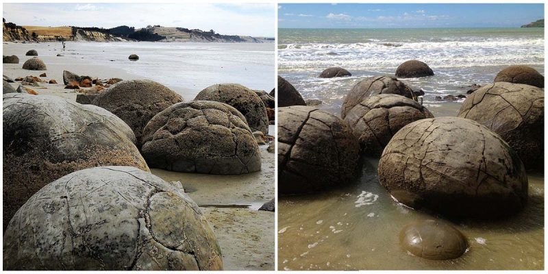 Formed 60 million years ago, The Moeraki Boulders are unusually large ...