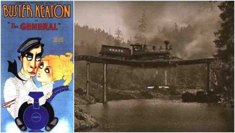 The train scene from Buster Keaton's "The General" is the most ...