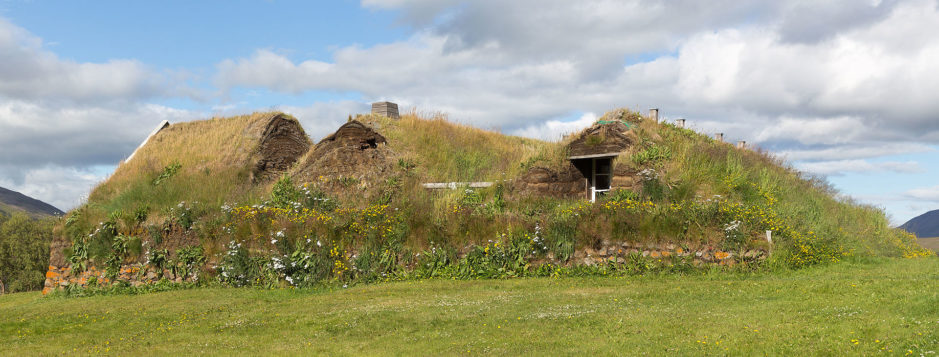 Beautiful surviving examples of the traditional Icelandic turf house