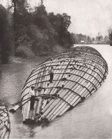 The mighty log rafts of the old new world – tough work – tough men ...
