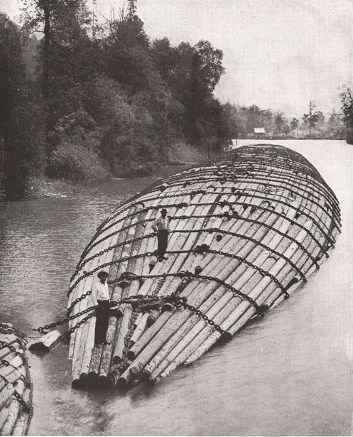 The mighty log rafts of the old new world – tough work – tough men ...