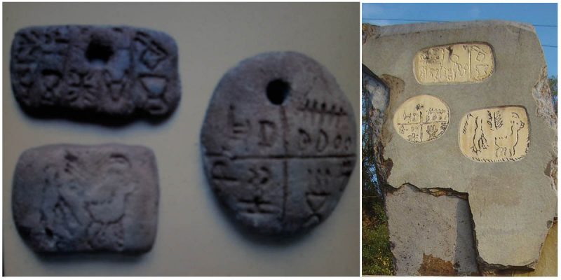 Dating back to 5500 BC The Tărtăria tablets, earliest form of writing ...