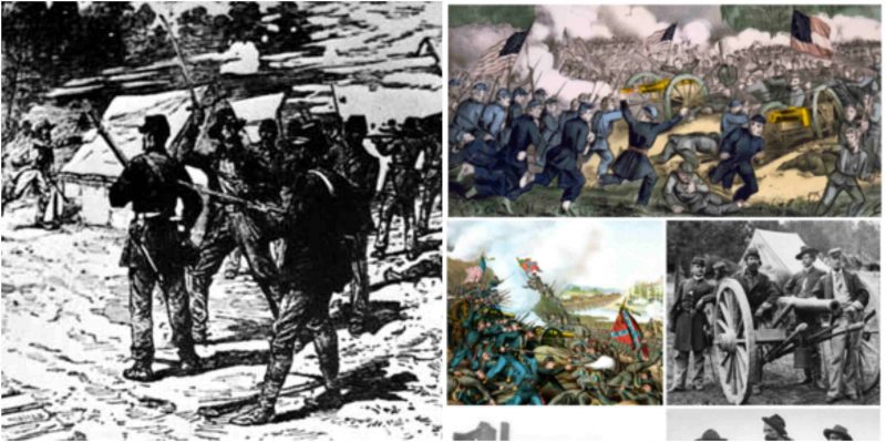 Confederate soldiers use the Rebel Yell