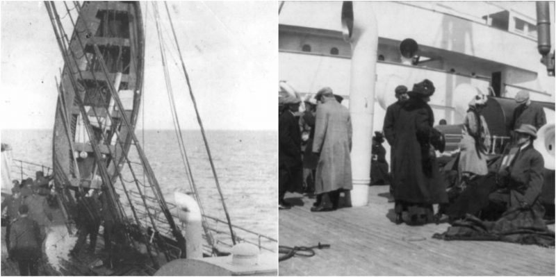 Titanic disaster: Images of survivors & distraught relatives hanging on ...