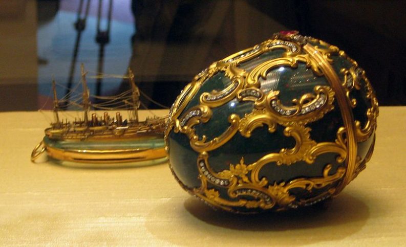 The Memory of Azov Egg: a jeweled Easter egg made in 1891 for Alexander ...