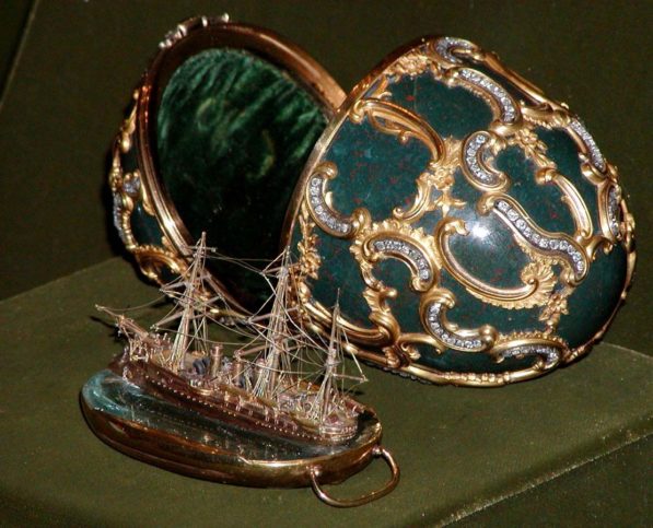 The Memory of Azov Egg: a jeweled Easter egg made in 1891 for Alexander ...