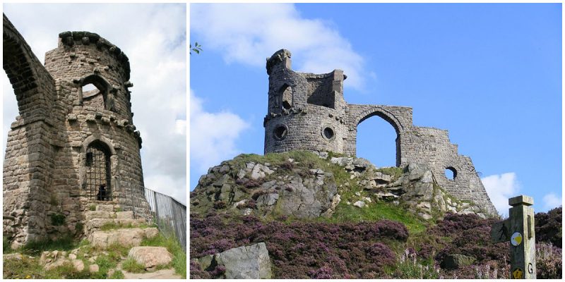 Although it looks ancient, Mow Cop castle was actually a summer house ...