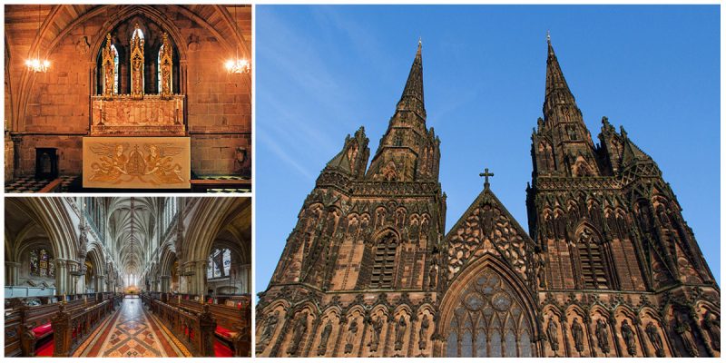 The Lichfield Cathedral: The only medieval cathedral with three spires ...