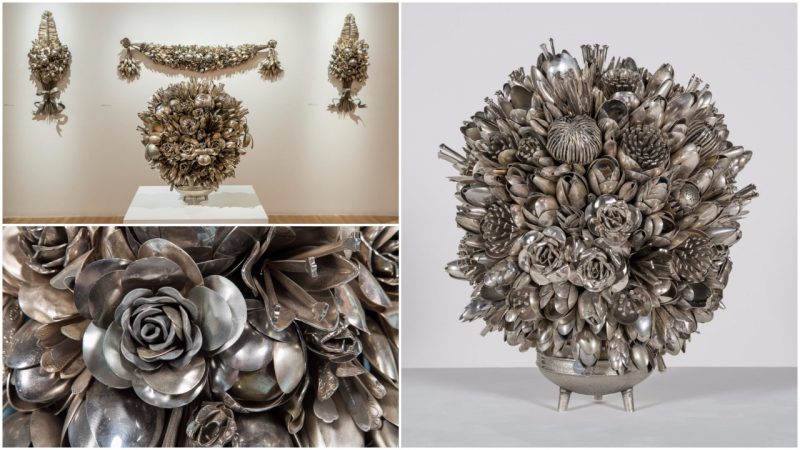 Artist transforms old silverware into mind-blowing floral arrangements ...