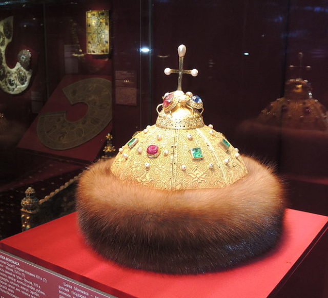 Monomakh's Cap is the oldest of the Russian crowns, first used in a ...