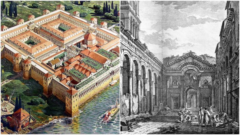 Diocletian's Palace in the coastal city of Split, Croatia, was the ...
