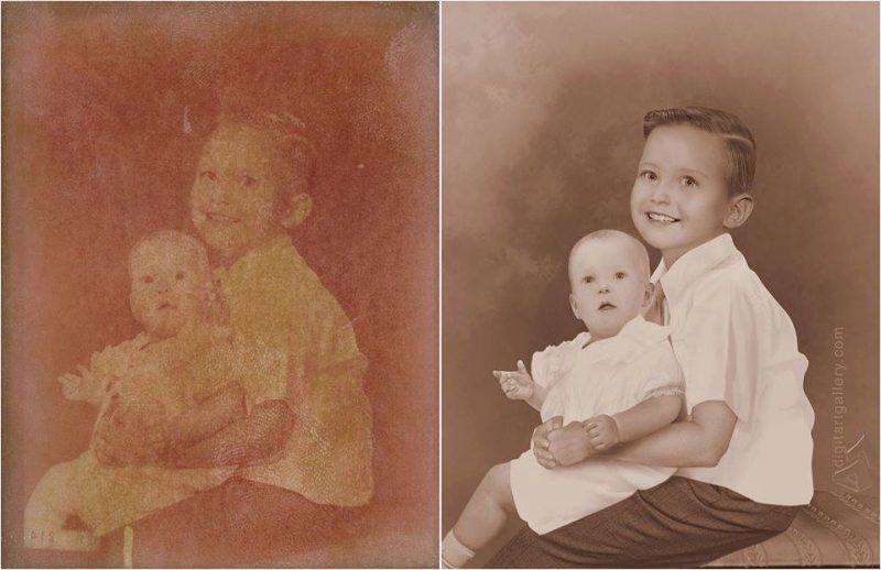 Digital artist skillfully restores severely damaged vintage photos ...