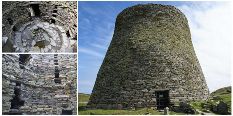 The Broch of Mousa is the best-preserved Iron Age broch in Scotland