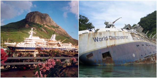 This half-sunken shipwreck is both eerie and impressive