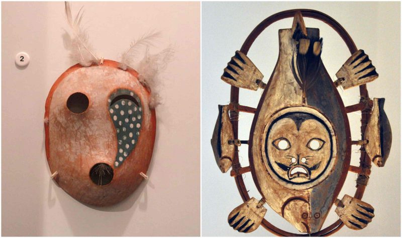 Beautifully carved masks embody the spirits honored by the Yup'ik shamans