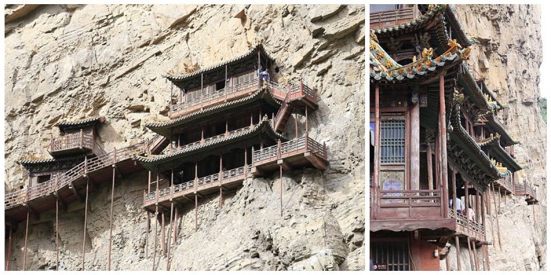 The gravity-defying Hanging Monastery in China has been suspended 246 ...