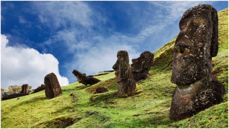There is one Easter Island moai called Tukuturi, that is actually ...