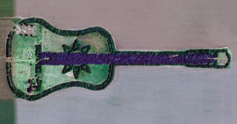 A Heartbroken Husband Planted a Huge Guitar-Shaped Field For His Late ...
