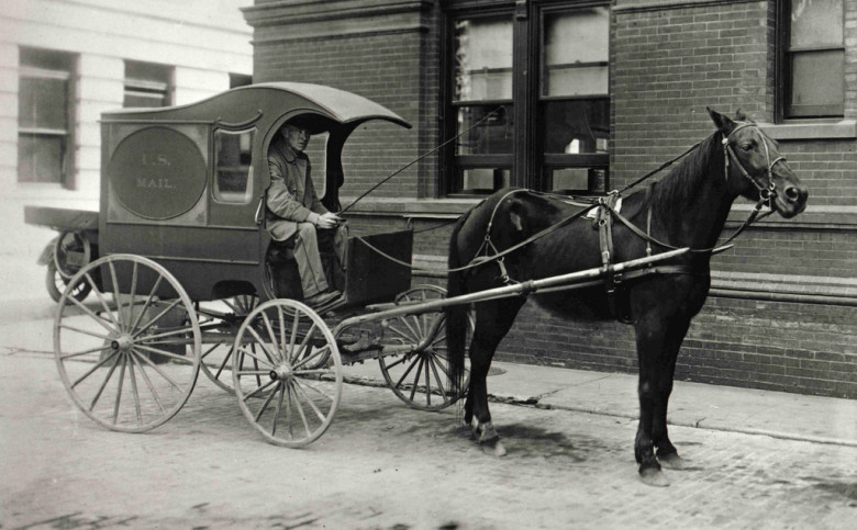 Delivering Mail, The Old Fashioned Way- 100-year-old photos of The U.S ...