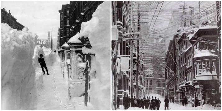 The Great White Hurricane- Striking old photos of the Great Blizzard of ...