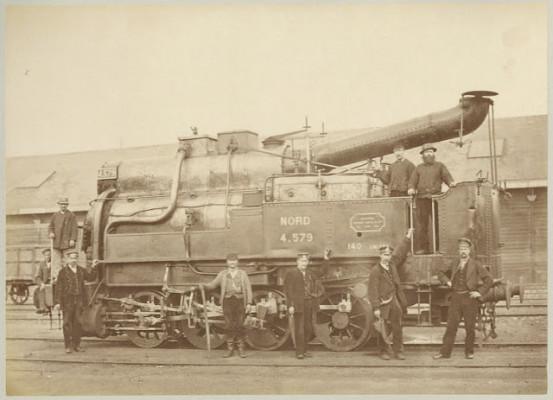 Vintage photos of French northern railway locomotives from the 1880s ...