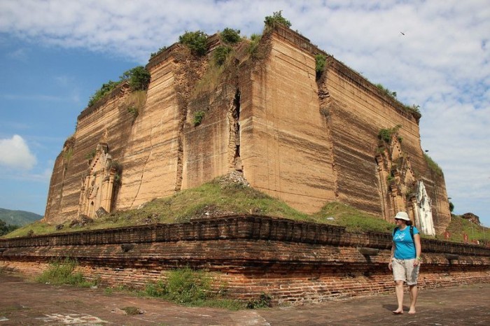 A marvelous unfinished temple in Mingun, Myanmar