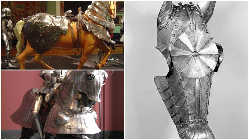Rare surviving period examples of barding- medieval armor for horses ...
