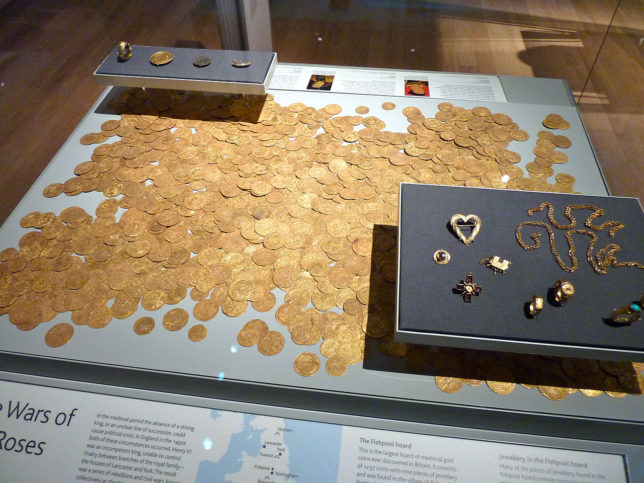 Discovered in 1966, the Fishpool Hoard of 1,237 15th century gold coins ...