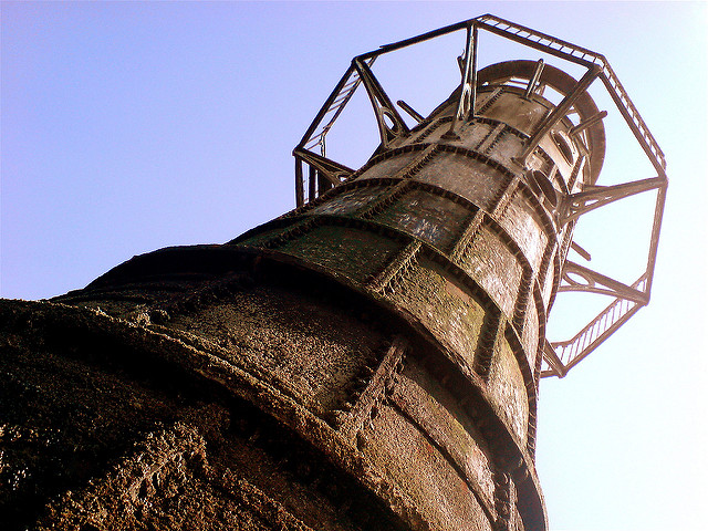 Whiteford Point Lighthouse is the only surviving sea-swept cast iron ...