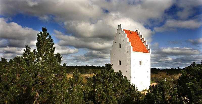 The Sand-Covered Church in Skagen is a 14th-century church, half ...