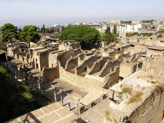 Herculaneum was an ancient Roman town destroyed by a volcanic eruption ...
