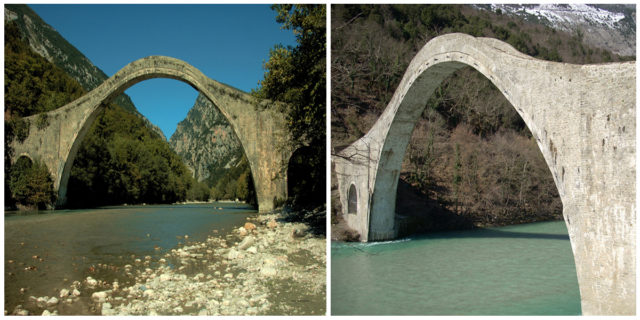 The historic bridge of Plaka in Arta: The largest single-arch bridge in ...