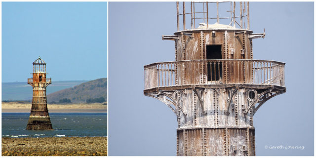 Whiteford Point Lighthouse is the only surviving sea-swept cast iron ...