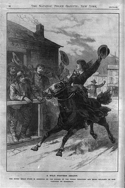 Outlaw Belle Starr - The Bandit Queen of the Wild West - was arrested ...