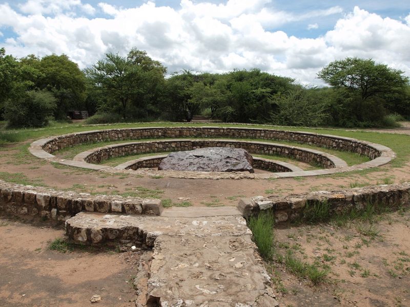The Hoba meteorite, estimated at 66 tons, left no crater when it fell ...