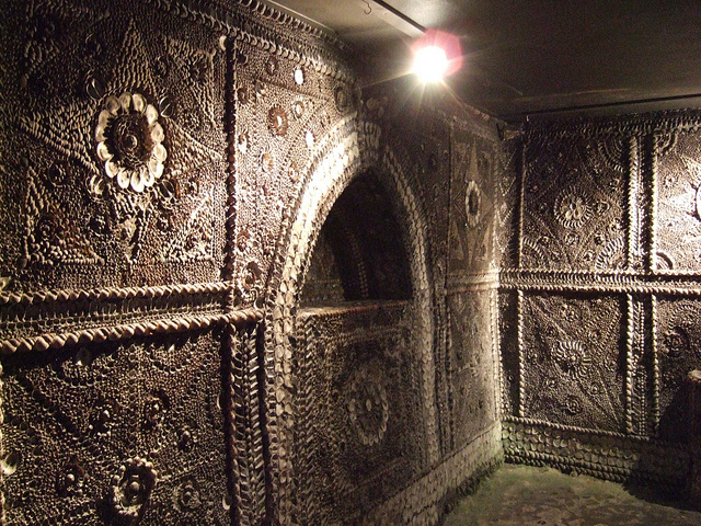 The Margate Shell Grotto in Kent, England, is an ornate subterranean ...