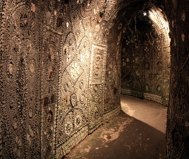 The Margate Shell Grotto in Kent, England, is an ornate subterranean ...