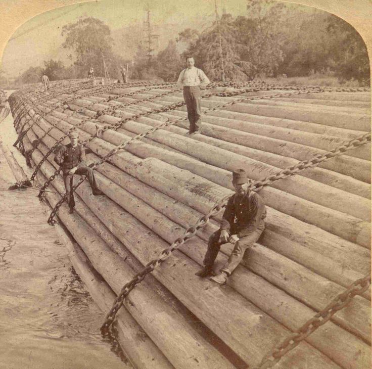 The mighty log rafts of the old new world – tough work – tough men ...