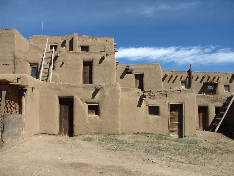 Taos Pueblo- The Native American settlement of multi-story adobe ...