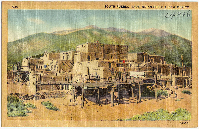 Taos Pueblo- The Native American settlement of multi-story adobe ...