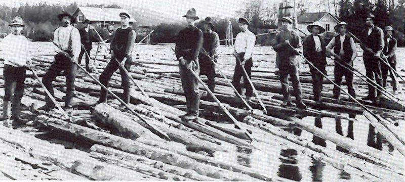 The mighty log rafts of the old new world – tough work – tough men ...