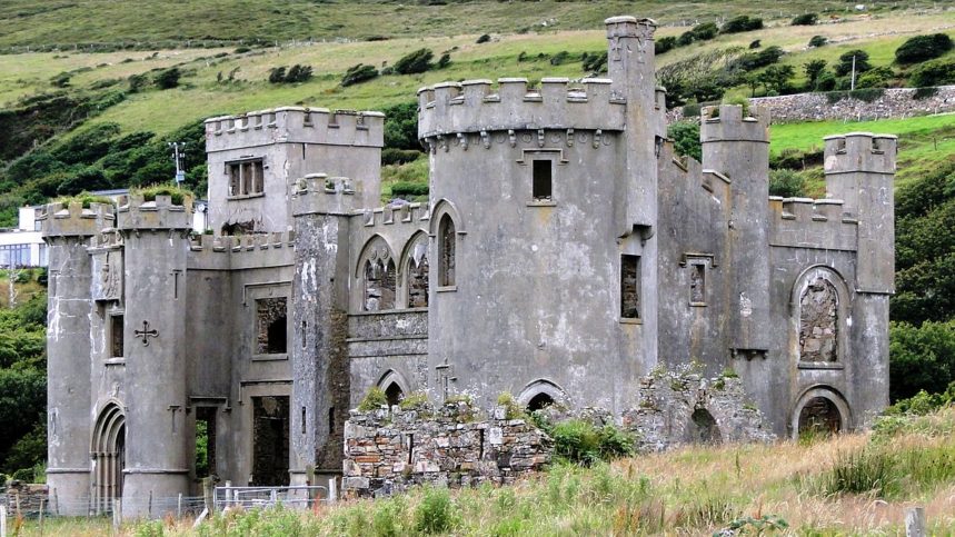 Ruins of the Clifden Castle witness the first Gothic Revival building ...