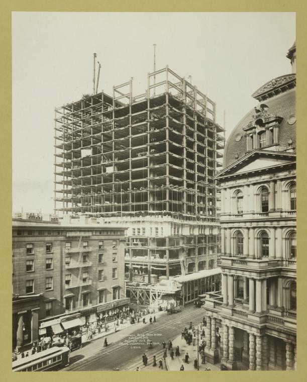 "The Cathedral of Commerce"-Rare photos of the construction of the ...