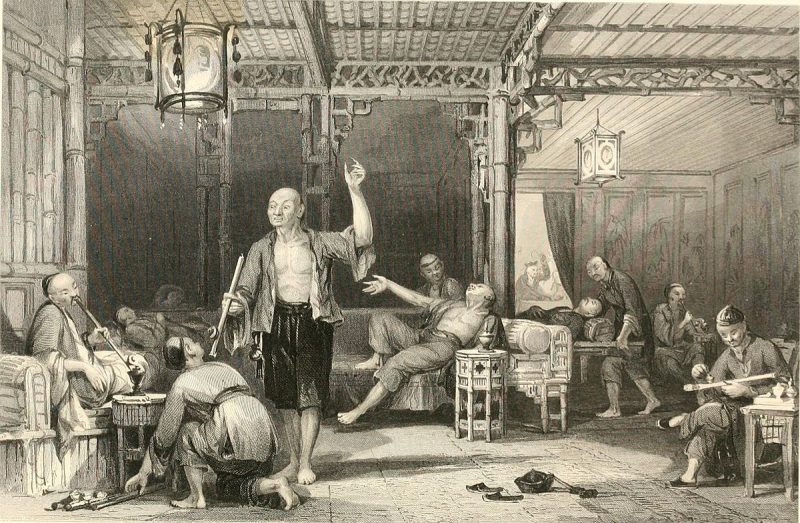 The British were selling about 1,400 tons of opium per year to China ...