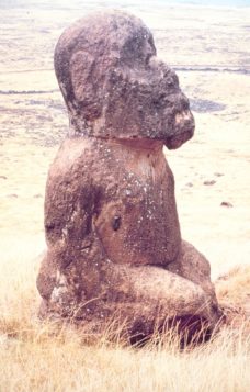 There is one Easter Island moai called Tukuturi, that is actually ...