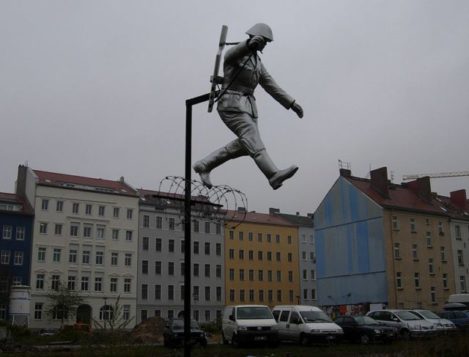 In 1961, East German soldier Conrad Schumann jumped over the barbed ...