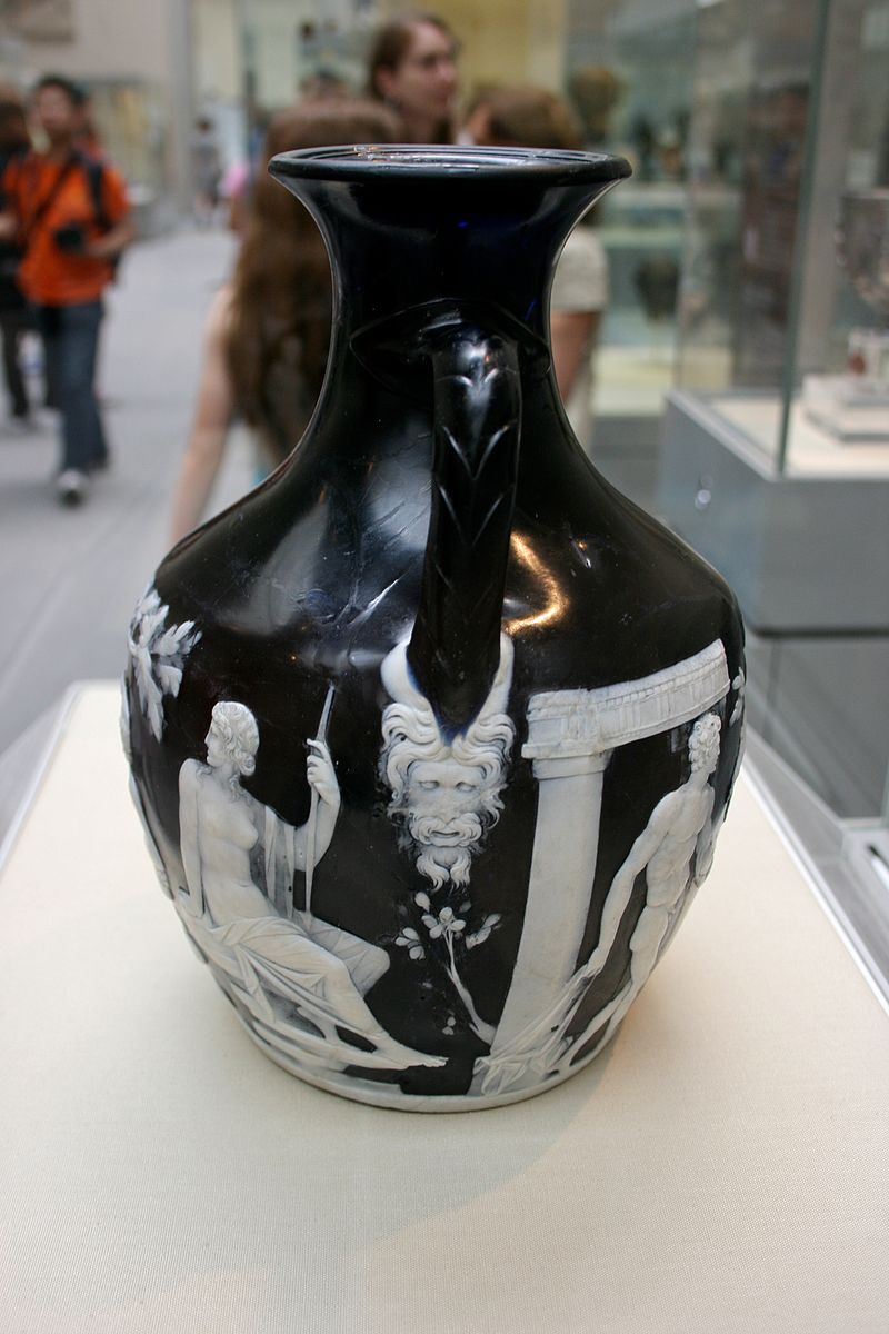 The “Portland Vase”, a wonder of Roman glass work, was broken in 1845 ...